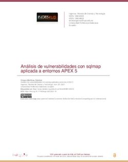 Análisis de vulnerabilidades con sqlmap aplicada a entornos APEX 5