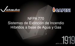 NFPA 770 Sistemas de Extinción de Incendio Híbridos a base de Agua y Gas